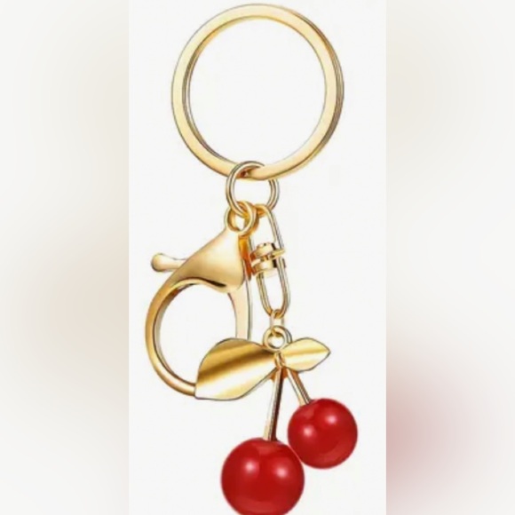 Accessories | Gold Cherry Keychain Or Bag Charm Nip Two For 16 | Poshmark